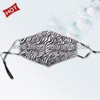 Fashion Zebra Print Cloth Face Mask Washable and Usable