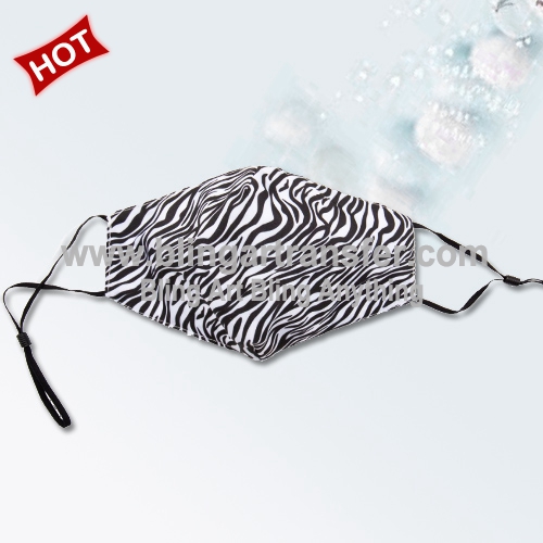 Fashion Zebra Print Cloth Face Mask Washable and Usable