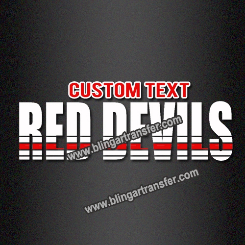 Custom Red Devils Heat Transfers Free Custom Design